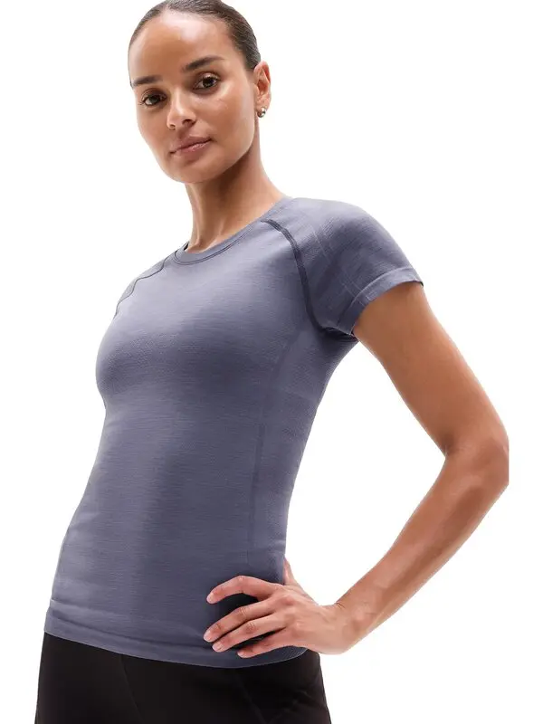 Athleta Momentum Flex Tee - Slate Heather