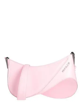 MUGLER Leather Crossbody Bag - Pink