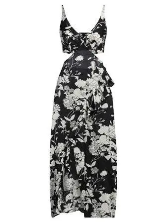 Maje Floral-print Maxi Dress - Black