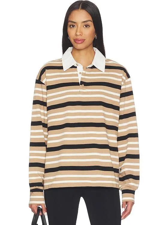 Superdown Sashia Polo Top - Brown