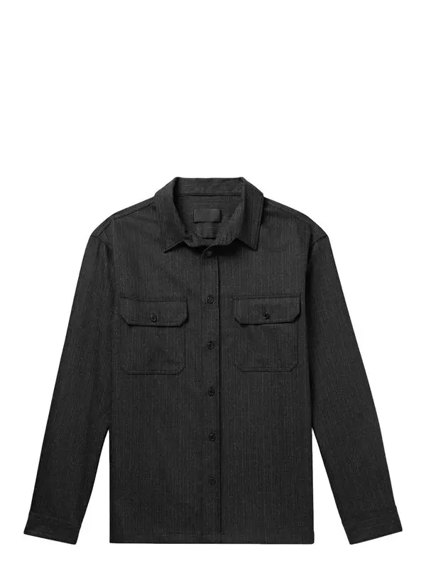 NILI LOTAN Evander Cotton And Linen-blend Overshirt - Gray
