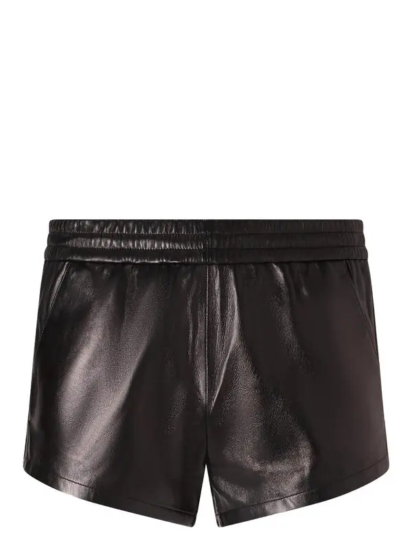 TOM FORD Slim-fit Leather Shorts - Black