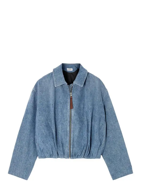 Loewe Draped Denim Jacket - Blue