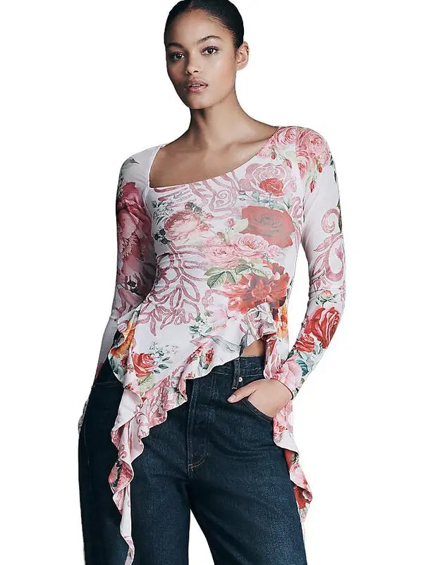 AFRM Printed Doris Top - Wing Rose