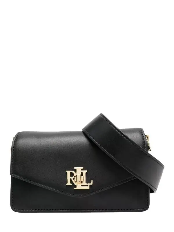 Ralph Lauren Logo-detail Leather Shoulder Bag - Black