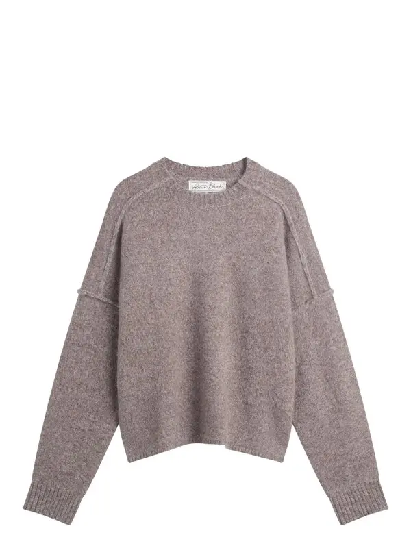 ABOUT:BLANK Exposed Mock Neck Jumper - Biscuit