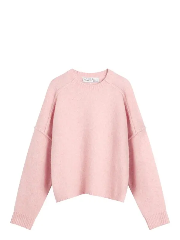 ABOUT:BLANK Exposed Mock Neck Jumper - Pink