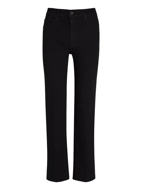 MOTHER The Kick It Straight-leg Jeans - Black