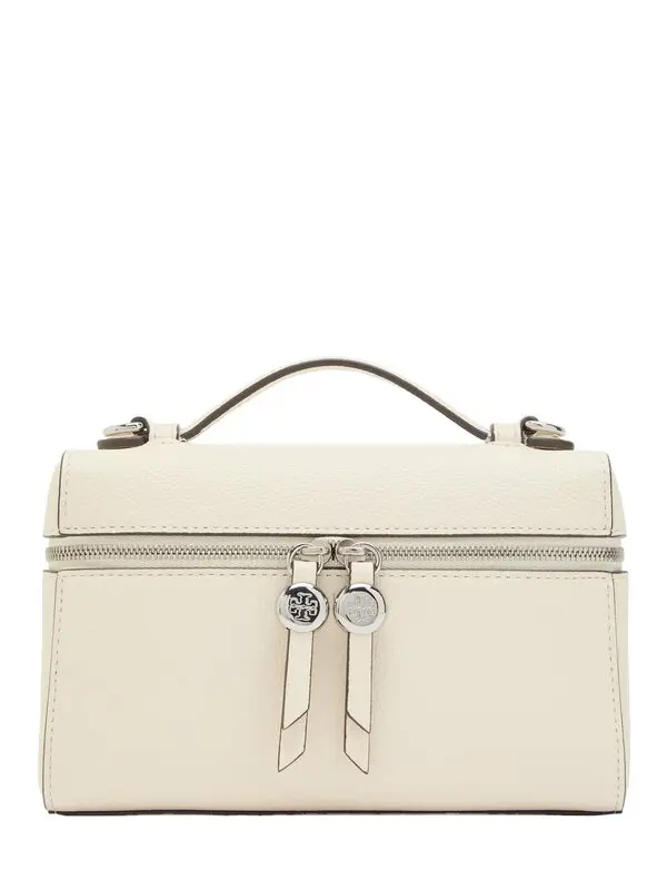 Tory Burch Grained Leather Top Handle Bag - Cream