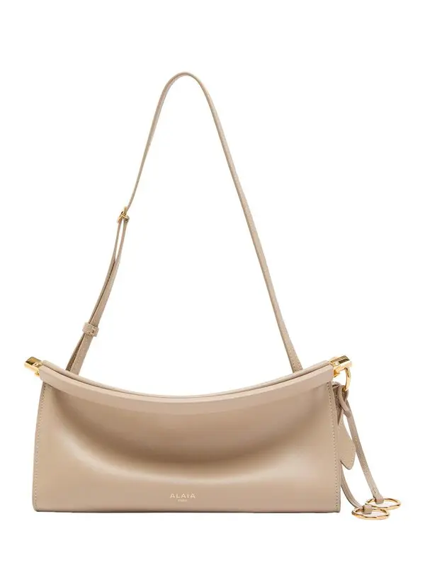 Alaïa East West Leather Shoulder Bag - Sand
