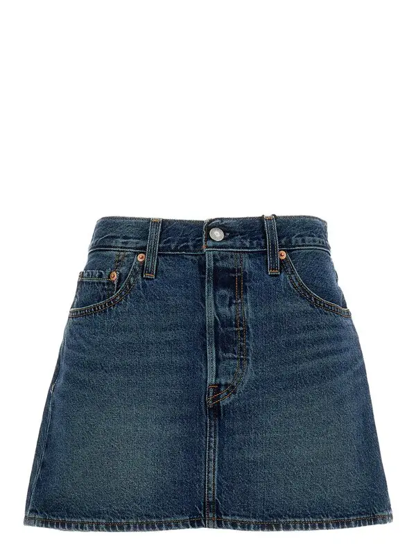 LEVI STRAUSS &AMP; CO. Levi Strauss & Co. Iconic Mini Skirt - Blu