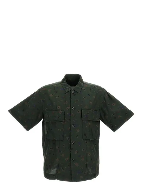 Sacai Shirt With Floral Print - Green