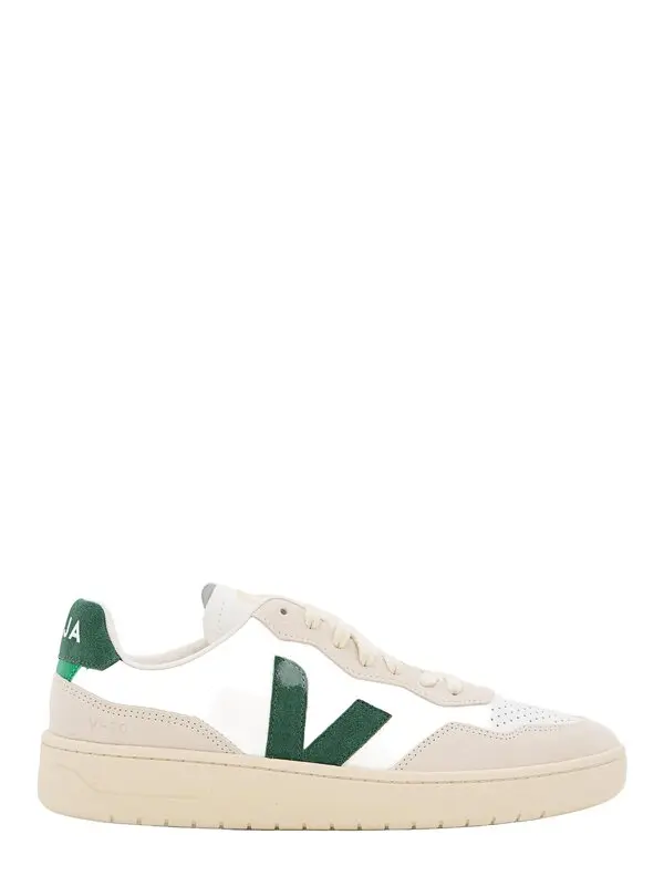 VEJA V-90 Leather Trainers - White