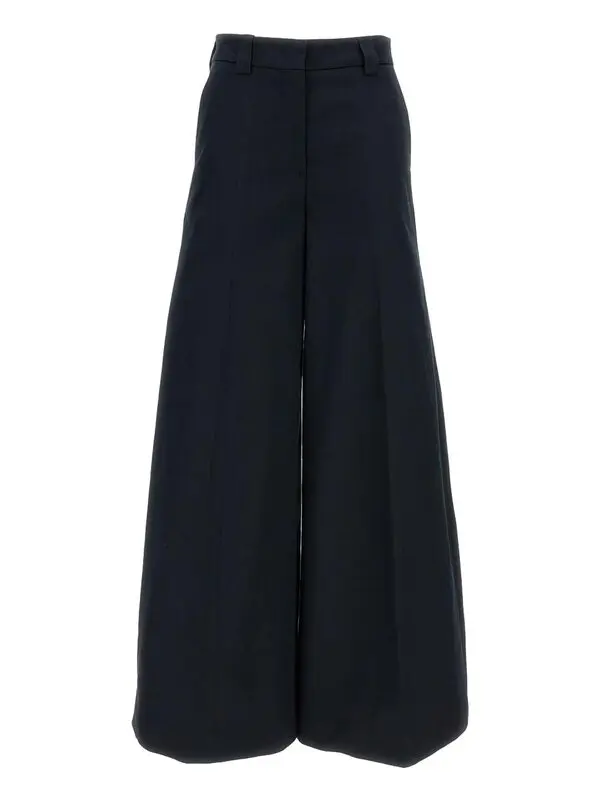 THELATEST Gabardine Palazzo Trousers - Black