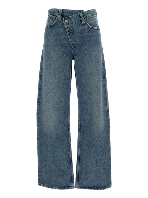 AGOLDE Arc Jeans With Interlaced Straps - Blue