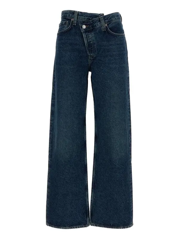 AGOLDE Arc Jeans With Criss-cross Closure - Blue