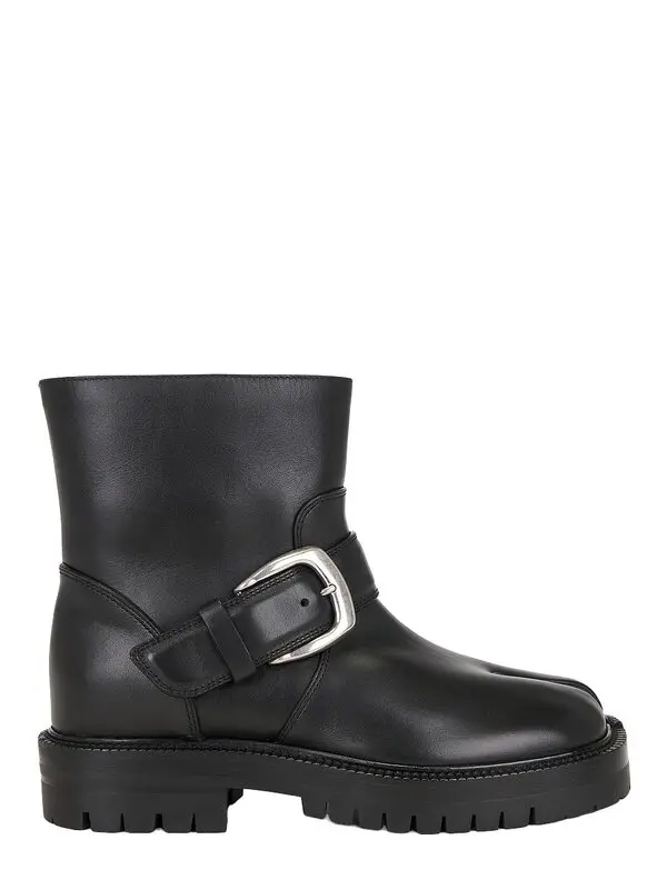 MAISON MARGIELA Tabi Buckle Ankle Boots - Black