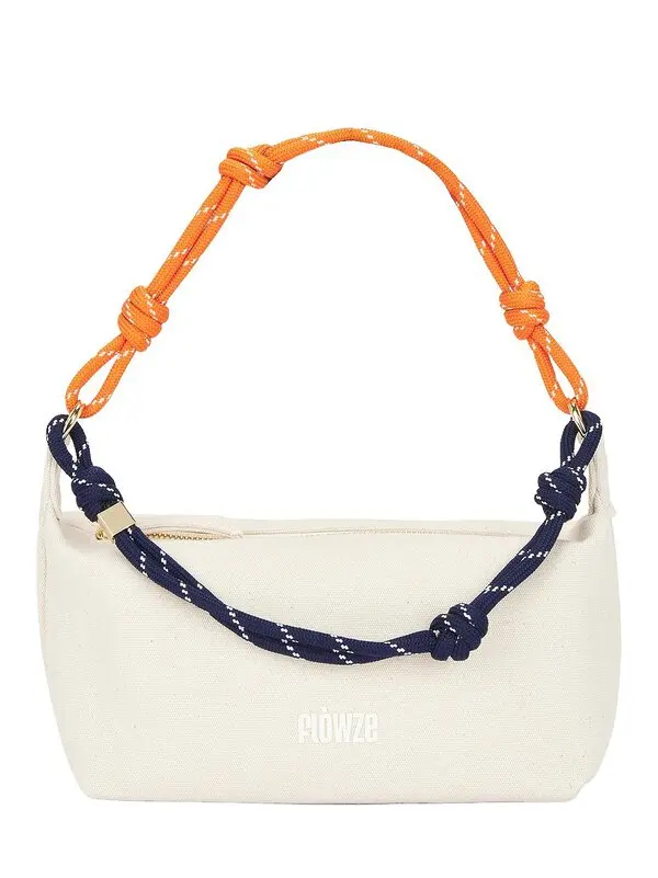 Flowze Flo Denim Pouch Bag - Off White  Orange  & Blue