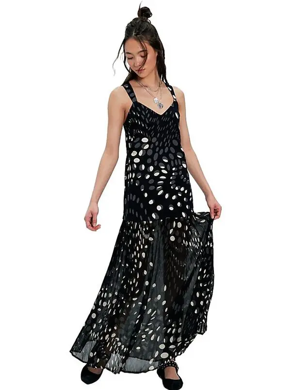 Free People Locust Maxi Dress - Black Combo