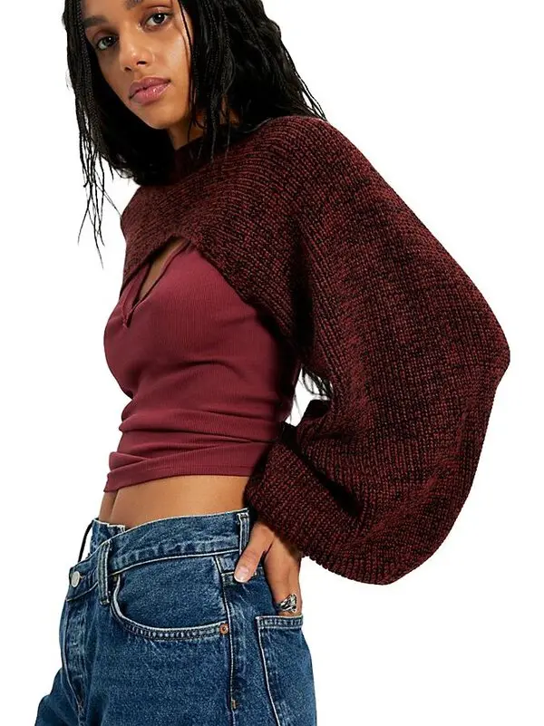Free People Emery Knitted Bolero - Brown
