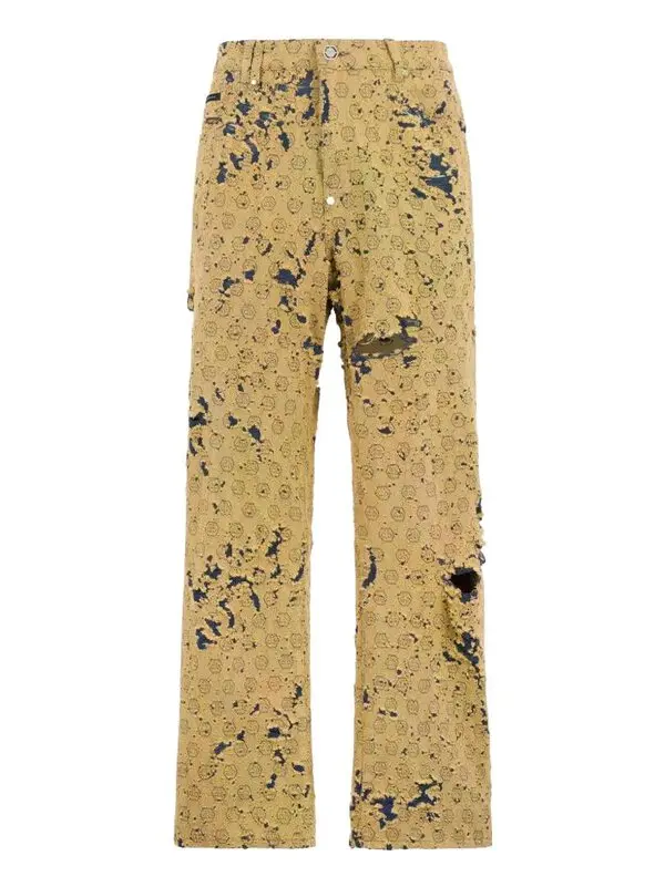 Philipp Plein Distressed Denim Jeans - Neutrals