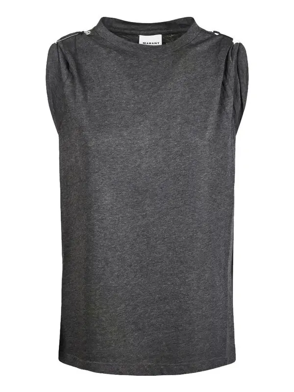 MARANT ETOILE Buttoned T-shirt - Grey