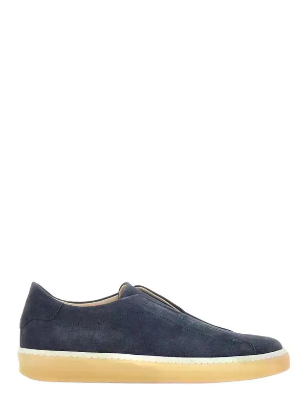 Eleventy Suede Slip-on Trainers - Blue