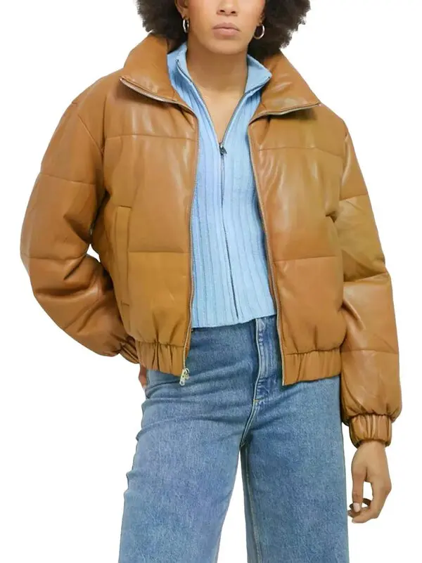 Abercrombie Padded Zip Jacket - Brown