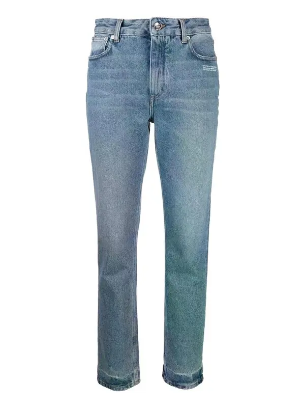 Off-White Faded-effect Skinny Jeans - Blue