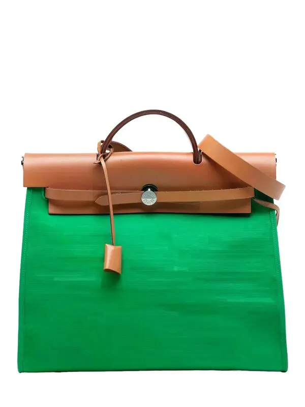Hermès 2014 Toile Herbag Zip 31 Satchel - Brown
