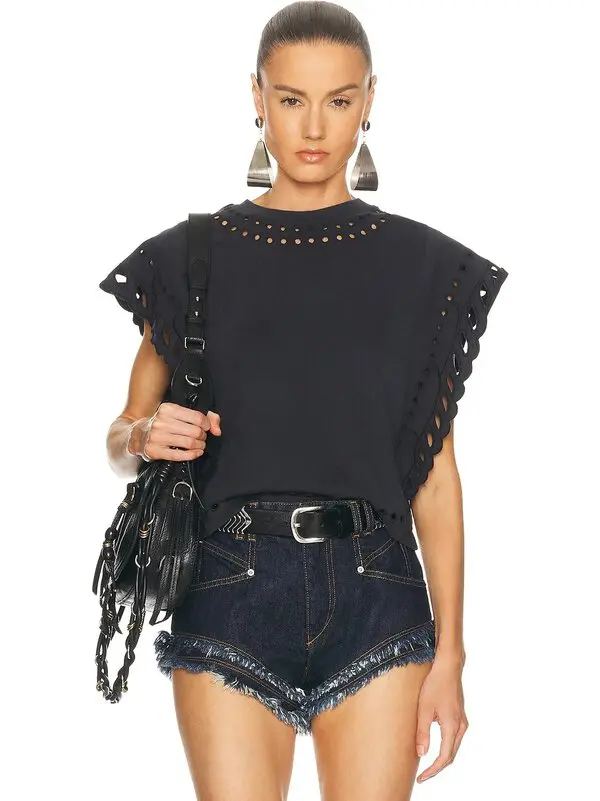 Isabel Marant Odyle Top - Faded Black