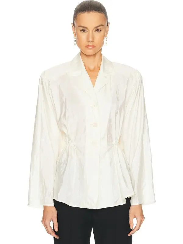 Chloé Light Weight Taffeta Top - Coconut Milk