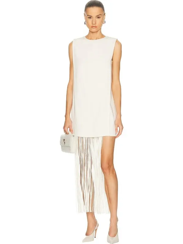 Alexis Mackenzie Removable Fringe Dress - Off White