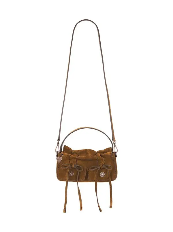 Acne Studios Multipocket Micro Crossbody Bag - Cognac Brown