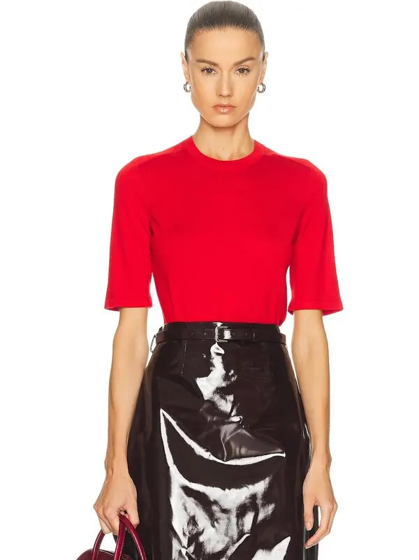 Adam Lippes Felix Knit Top - Poppy