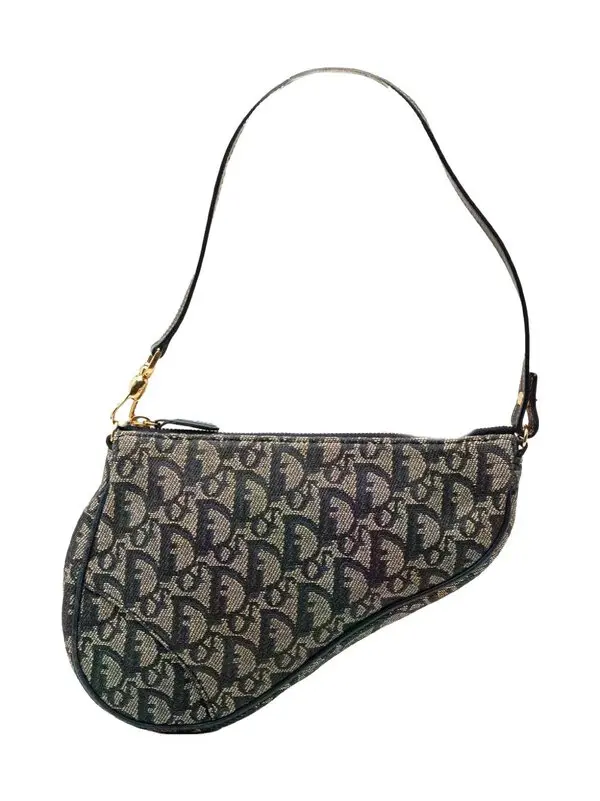 Dior 2001 Mini Diorissimo Canvas Saddle Pochette - Blue