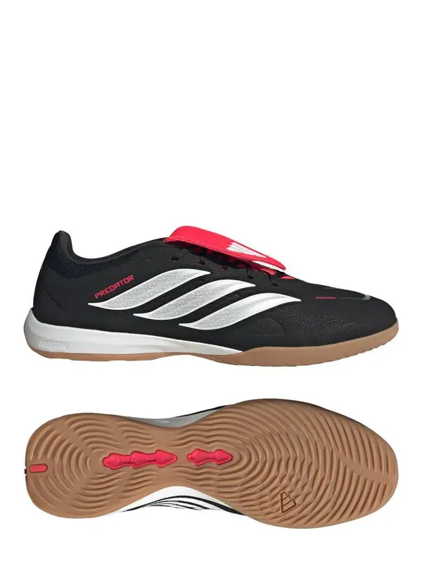 Adidas Predator League Fold-over Tongue Indoor Soccer Shoes - Core Black / Cloud White / Lucid Red