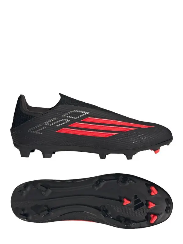 Adidas F50 League Laceless Firm Ground / Multi Ground Football Boots - Core Black / Lucid Red / Core Black