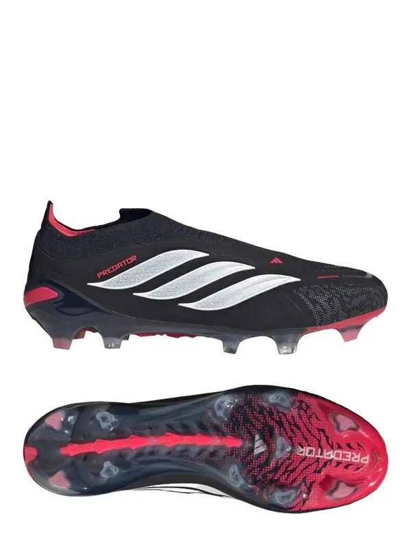 Adidas Predator Elite Laceless Firm Ground Soccer Cleats - Core Black / Cloud White / Lucid Red