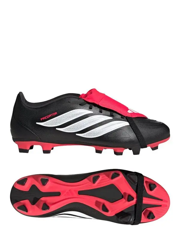 Adidas Predator Club Fold-over Tongue Firm Ground/multi Ground Soccer Boots - Core Black / Cloud White / Lucid Red
