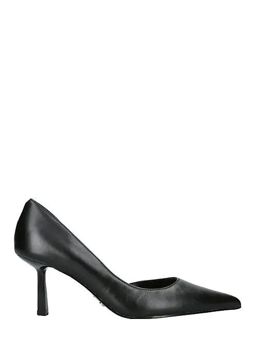 Steve Madden Vena 017 Leather Heeled Courts - Black