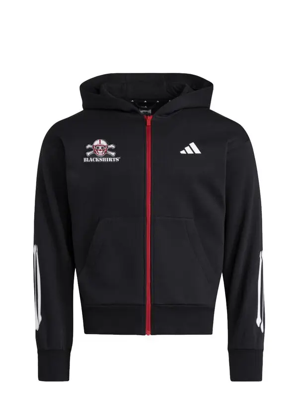 Adidas Nebraska Cornhuskers Full-zip Hooded Sweatshirt - Black / White