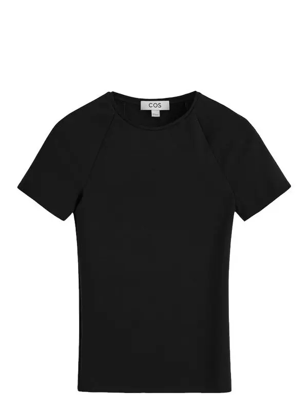 Cos Interlock Jersey T-shirt - Black