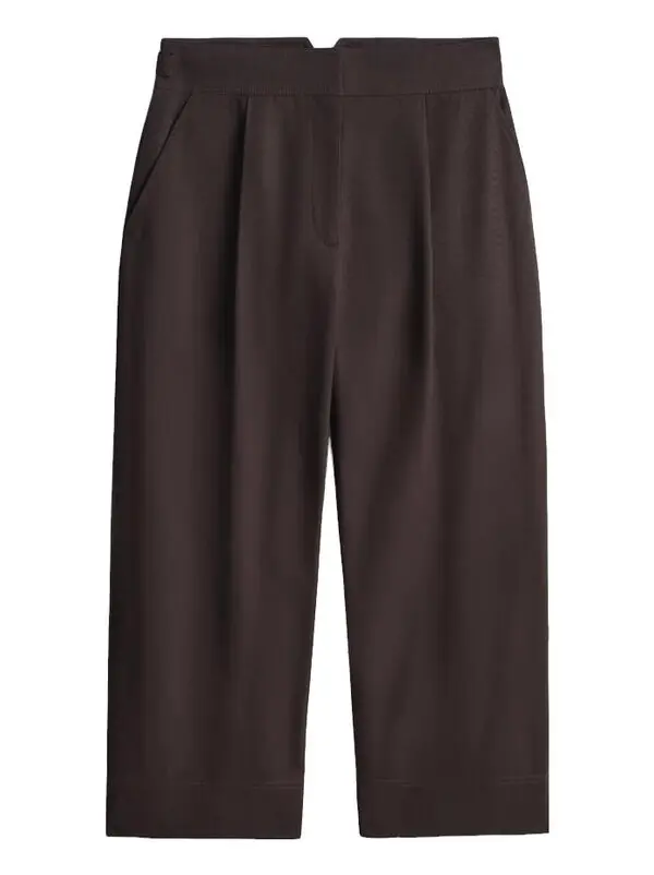 Cos Cropped Balloon Pants - Brown
