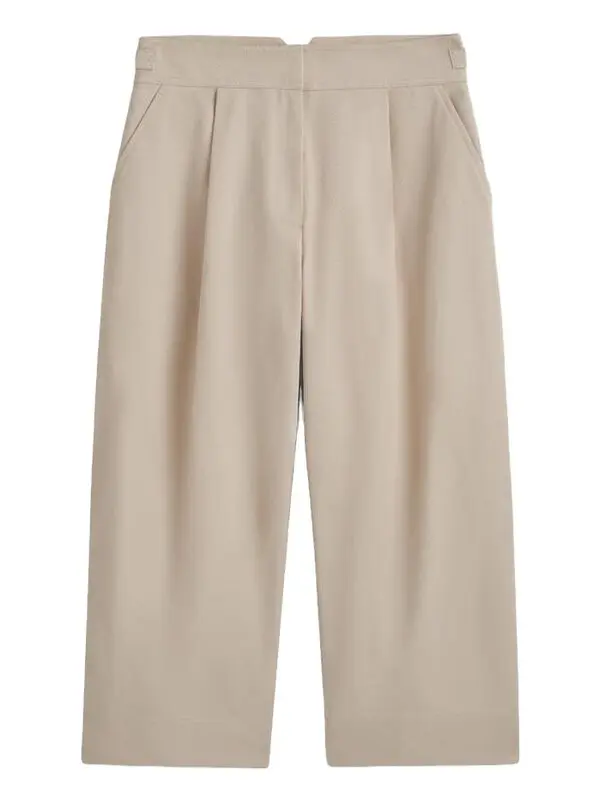 Cos Cropped Balloon Pants - Light Beige