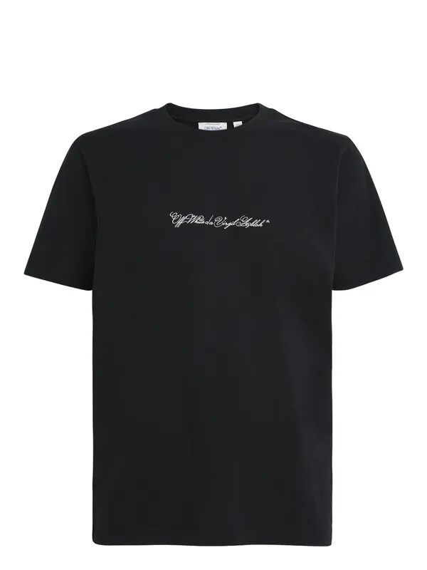 Off-White Cotton Logo T-shirt - Black