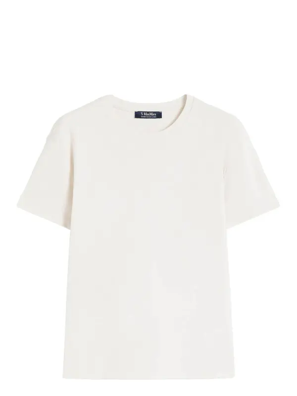 Max Mara Cotton Jersey Logo T-shirt - Beige