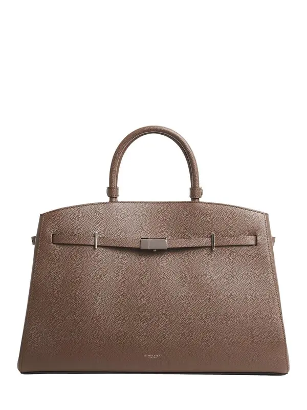 DEMELLIER Leather Hudson Shoulder Bag - Brown