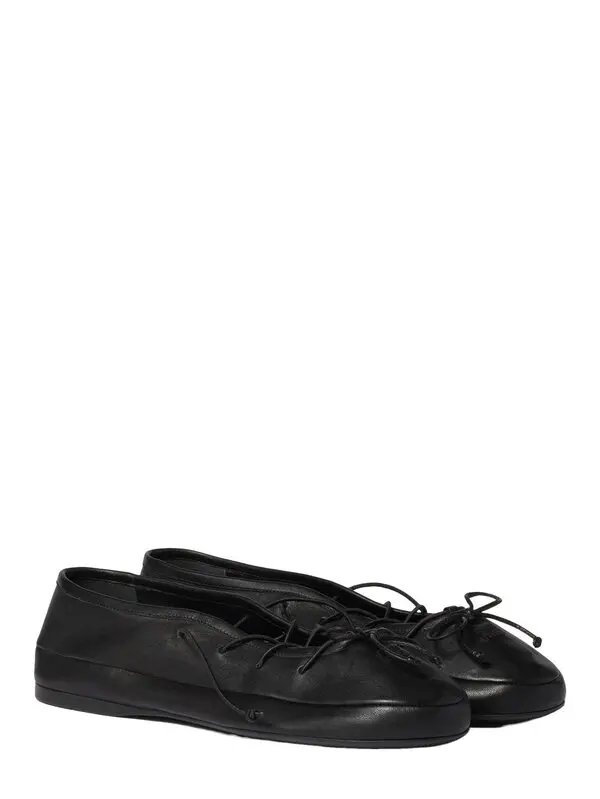Miu Miu Nappa Leather Ballerinas - Black