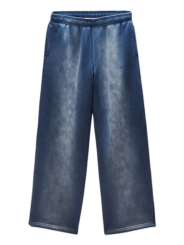 Alexander Wang Mid-rise Sweatpant With Allover Hotfix Washed - Navy